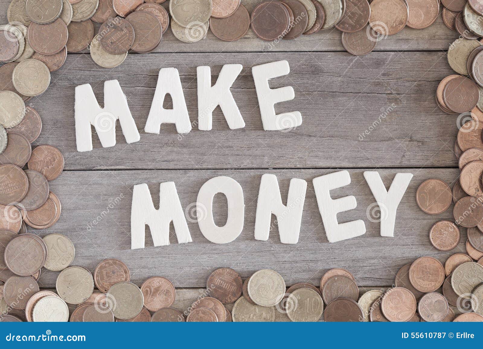 Maak Geld stock afbeelding. Image of thema, grunge, woord - 55610787