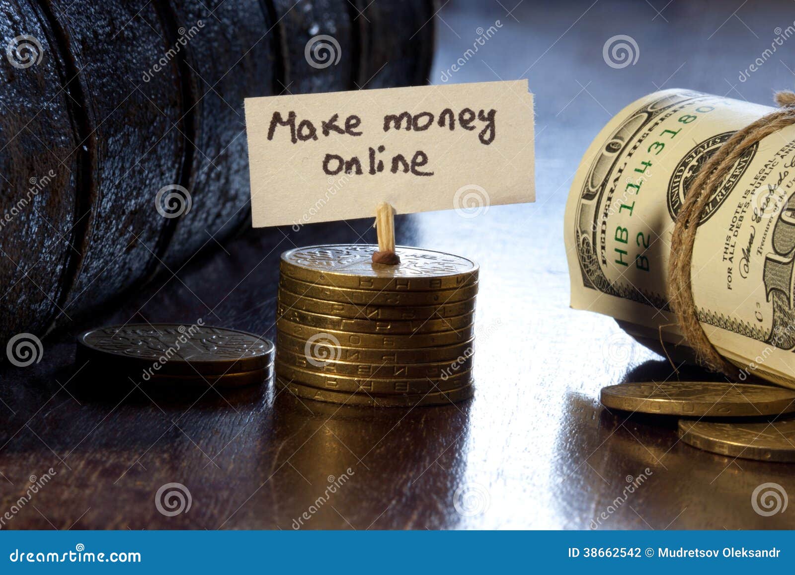 Maak geld online stock foto. Image of muntstukken, rijk - 38662542