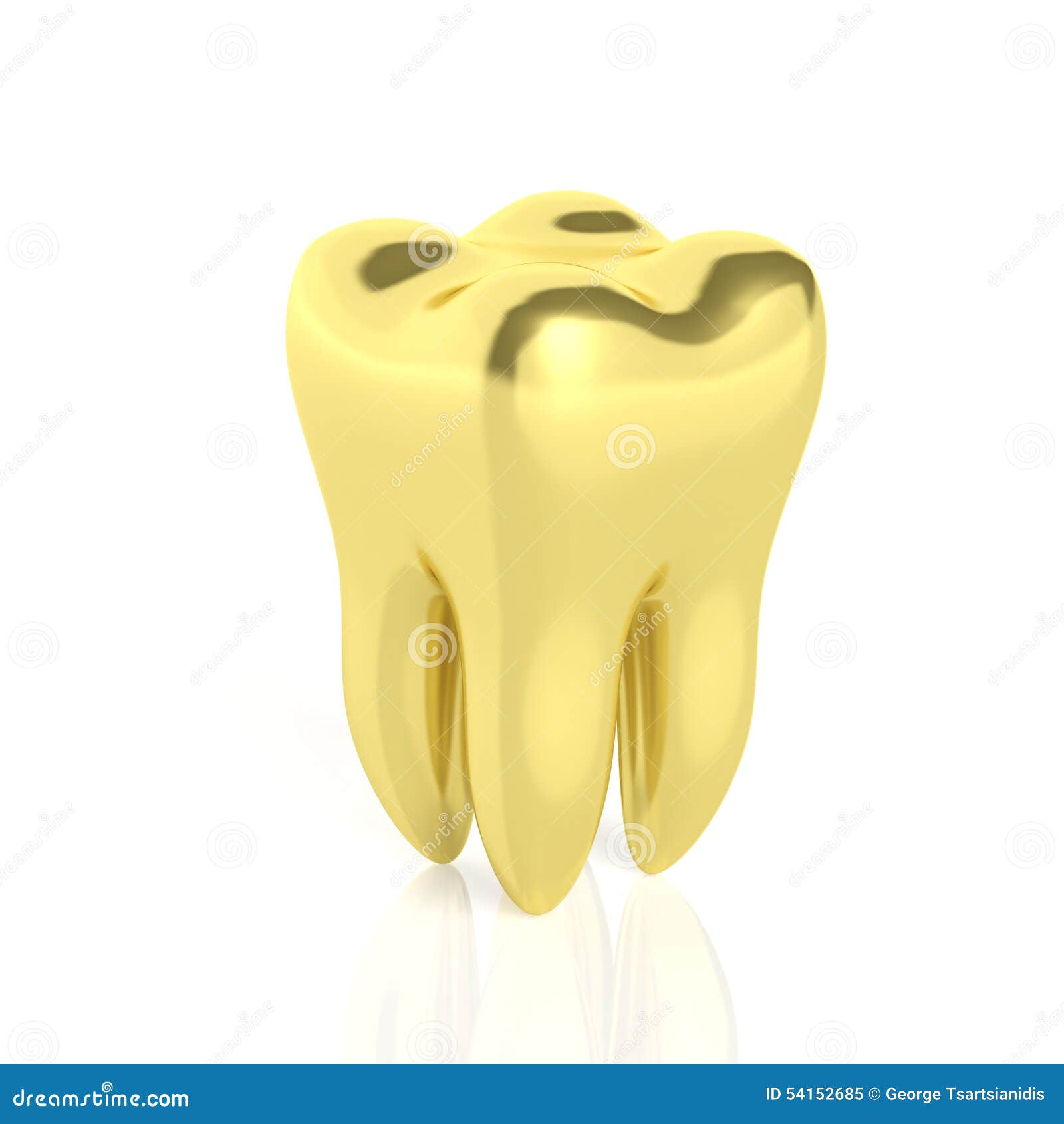 Maal gouden tand stock illustratie. Illustration of kies - 54152685