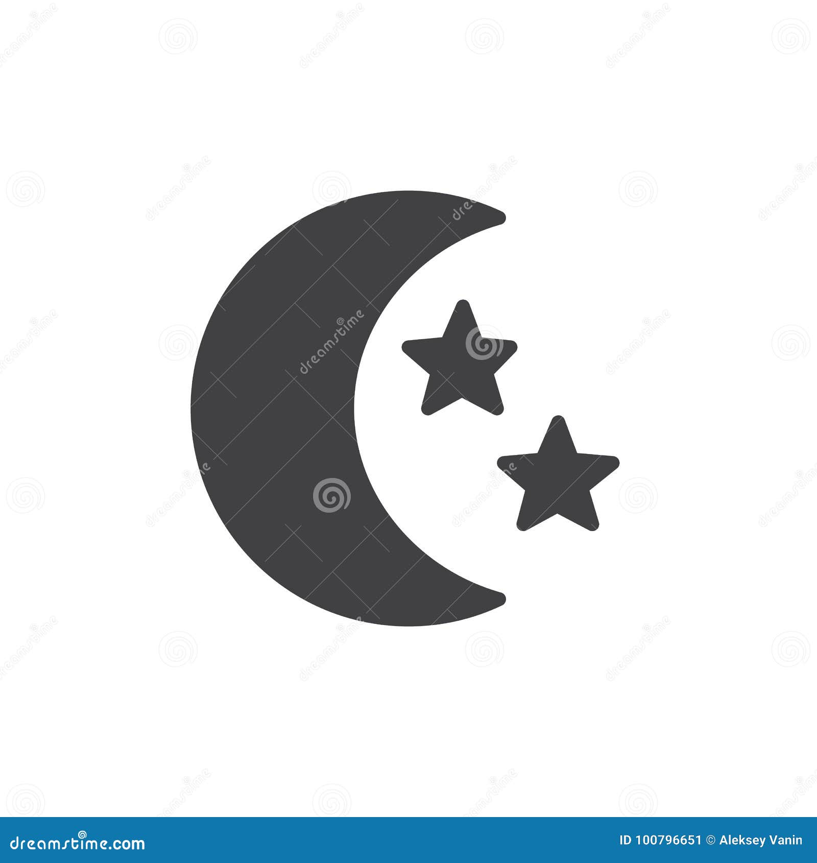 Maan en sterrenpictogram vector illustratie. Illustration of kosmos ...