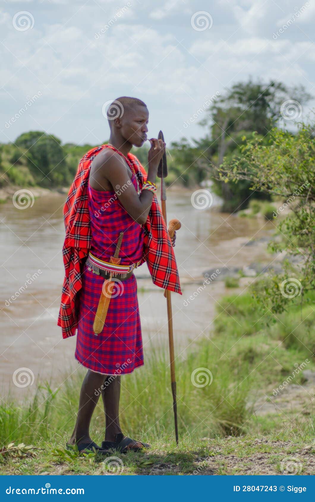 Maasai Man editorial stock photo. Image of masaai, travel - 28047243