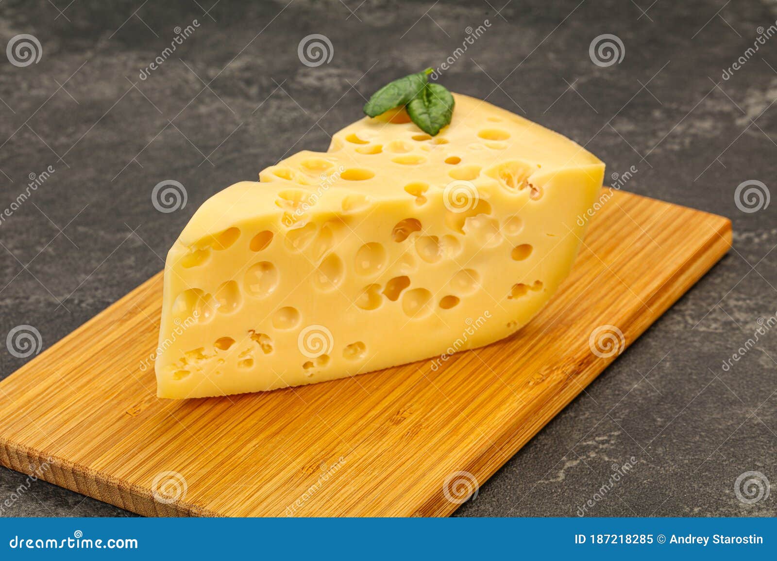Maasdam Cheese - Yellow Triangle with Holes Stock Image - Image of ...