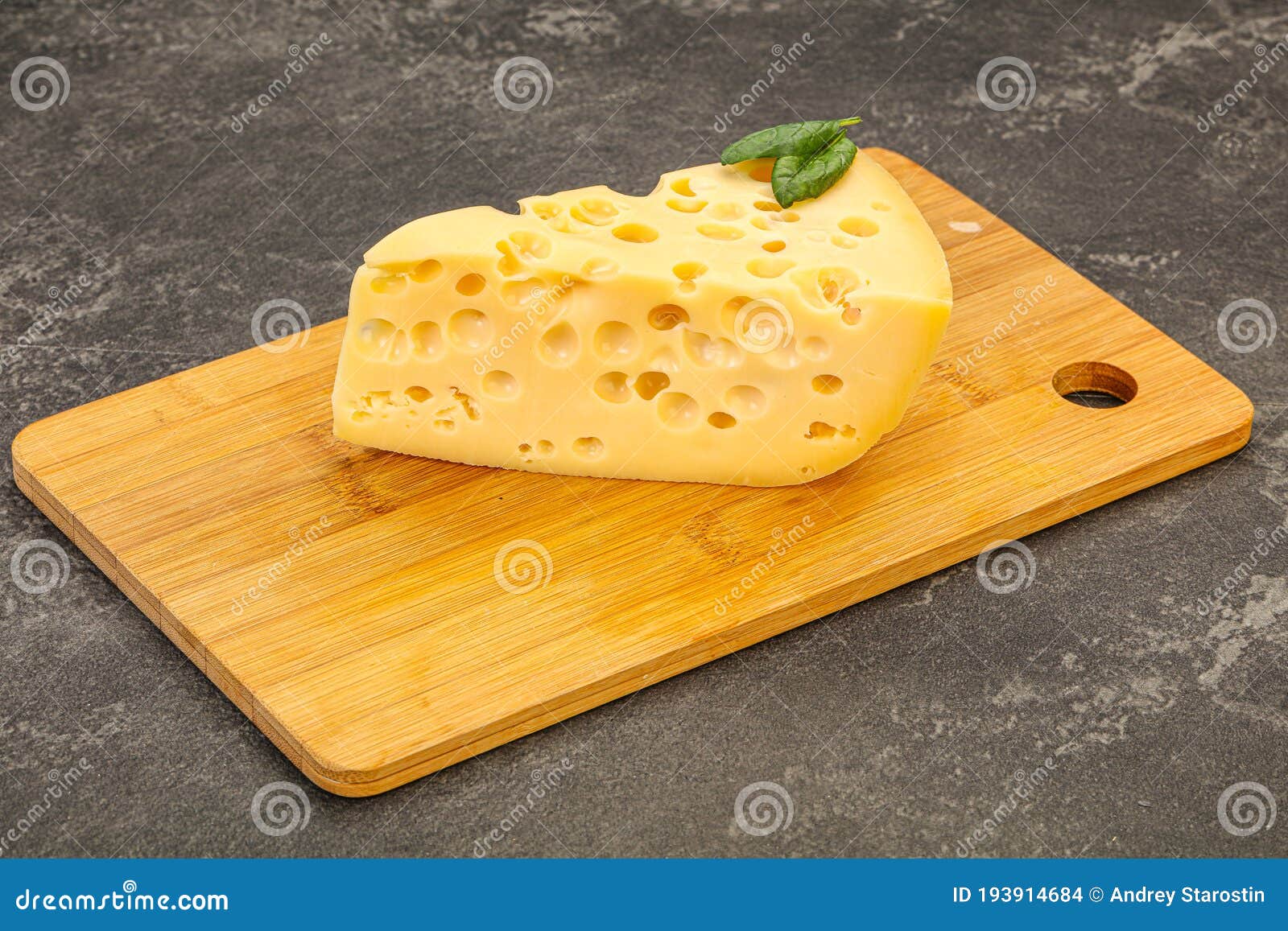 Maasdam Cheese - Yellow Triangle with Holes Stock Photo - Image of ...