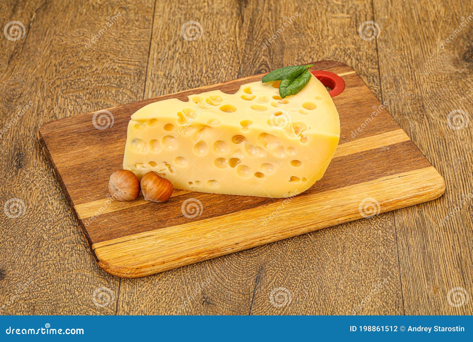 Maasdam Cheese - Yellow Triangle with Holes Stock Photo - Image of ...