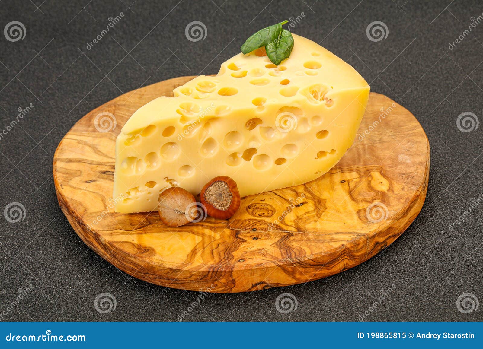 Maasdam Cheese - Yellow Triangle with Holes Stock Image - Image of ...