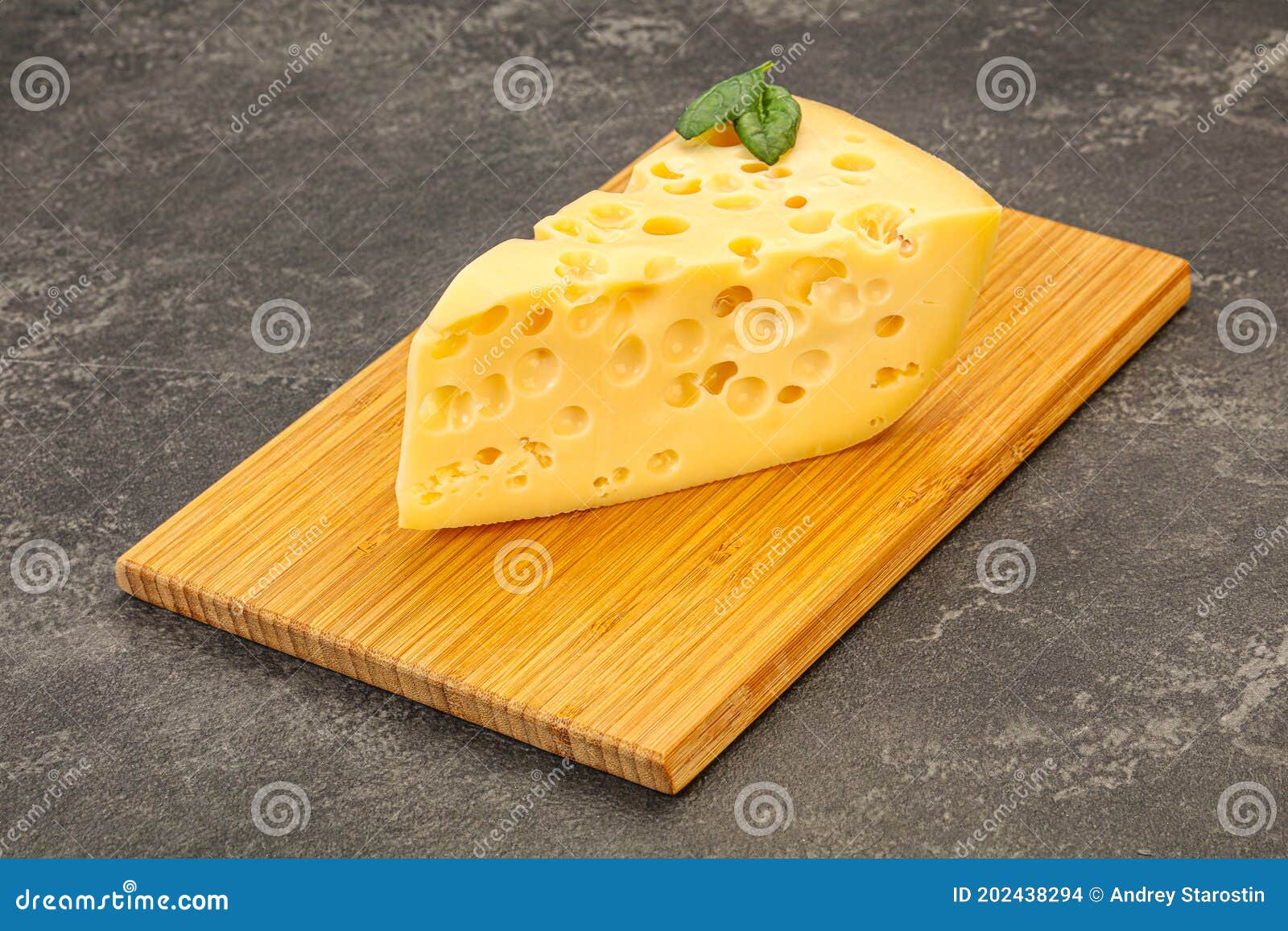 Maasdam Cheese - Yellow Triangle with Holes Stock Photo - Image of ...