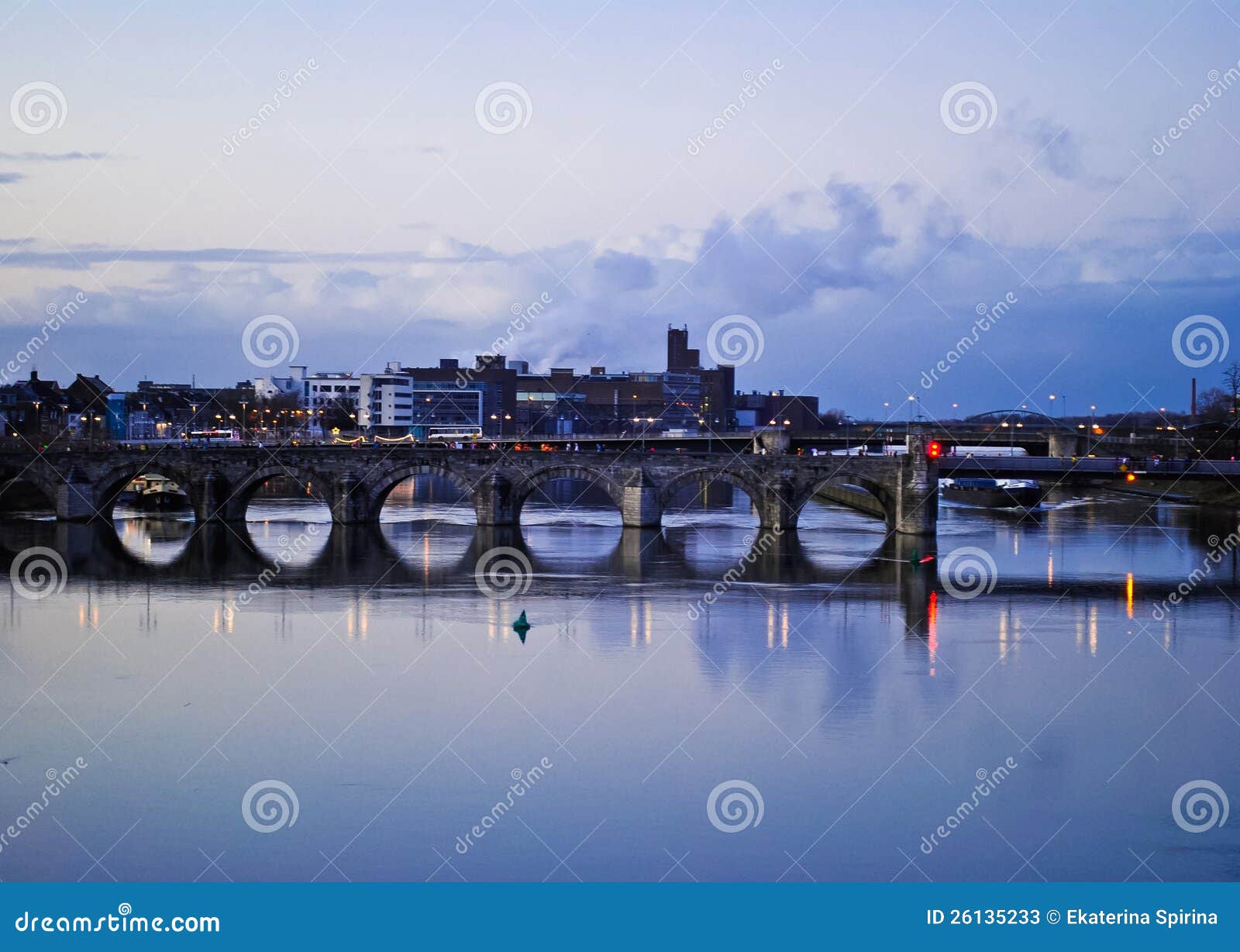Maastricht. Saint Servatius Bridge Stock Image - Image of architecture ...