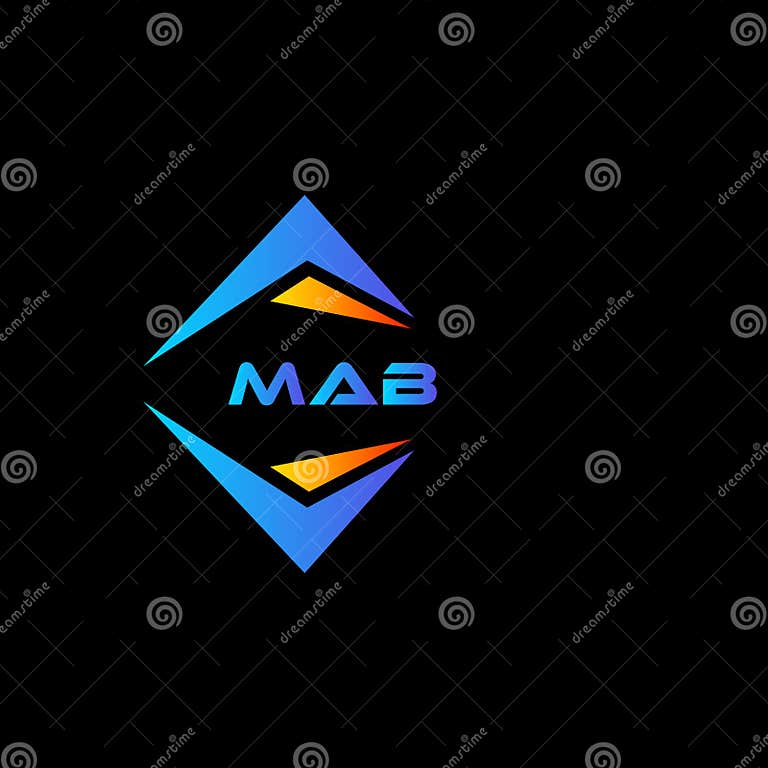 MAB Abstract Technology Logo Design on Black Background. MAB Creative ...