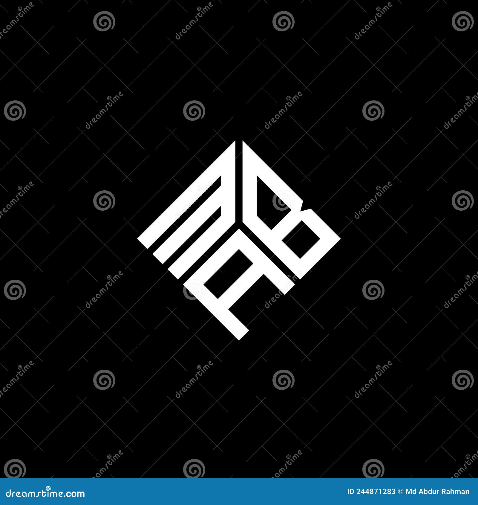 MAB Letter Logo Design On Black Background. MAB Creative Initials ...