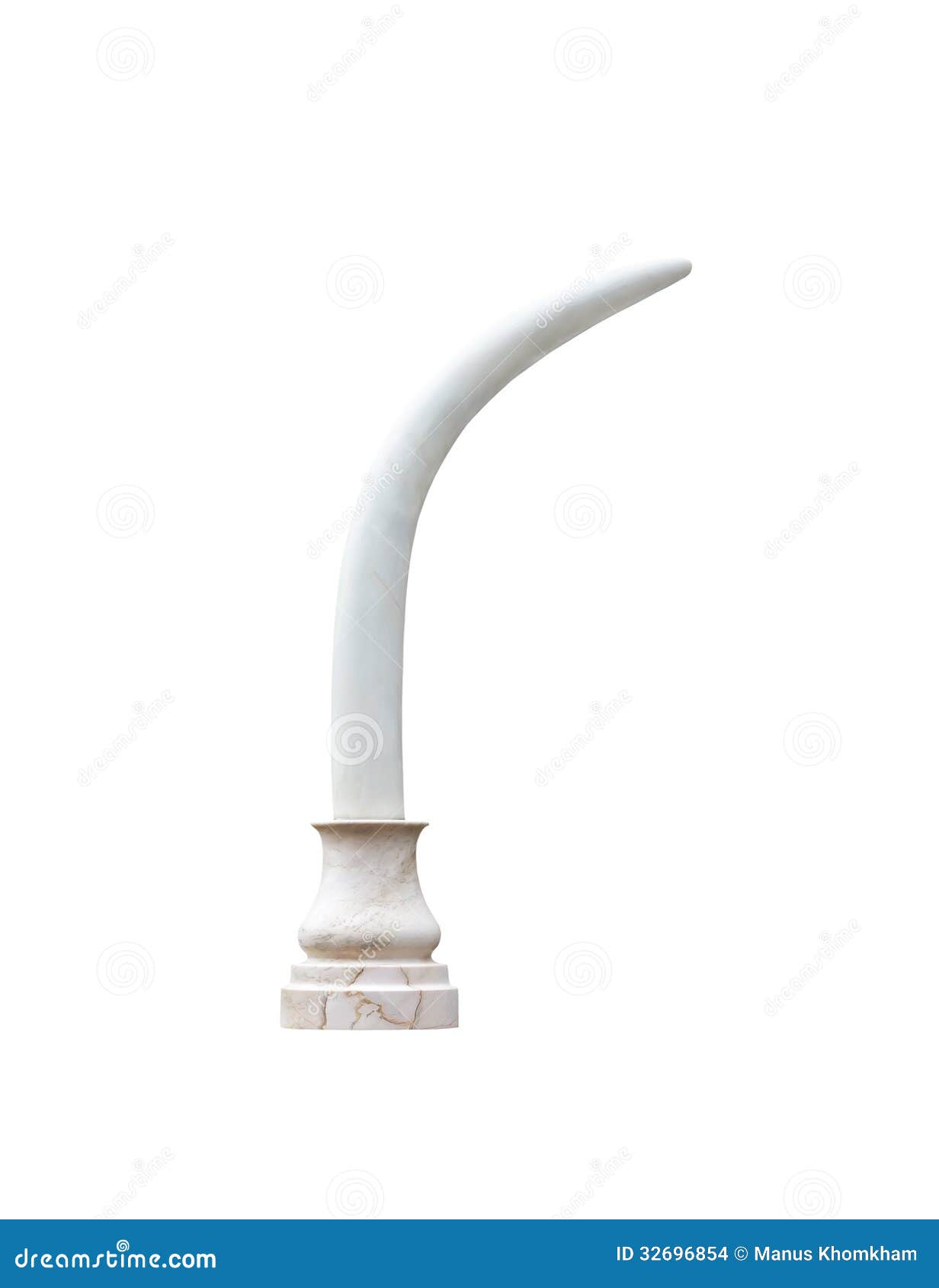 Elephant Ivory Craved Model Of Sitting Emperor Isolated On White ...