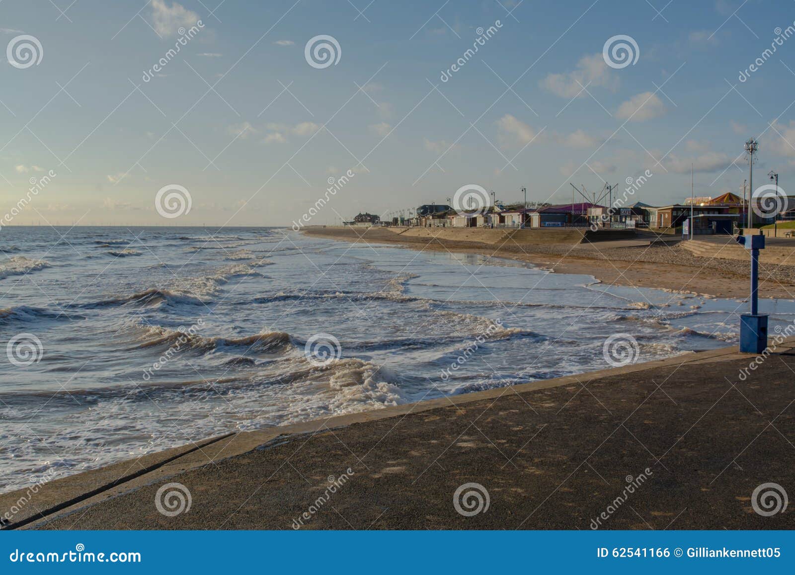 Mablethorpe beach stock photo. Image of evening, lincolnshire - 62541166