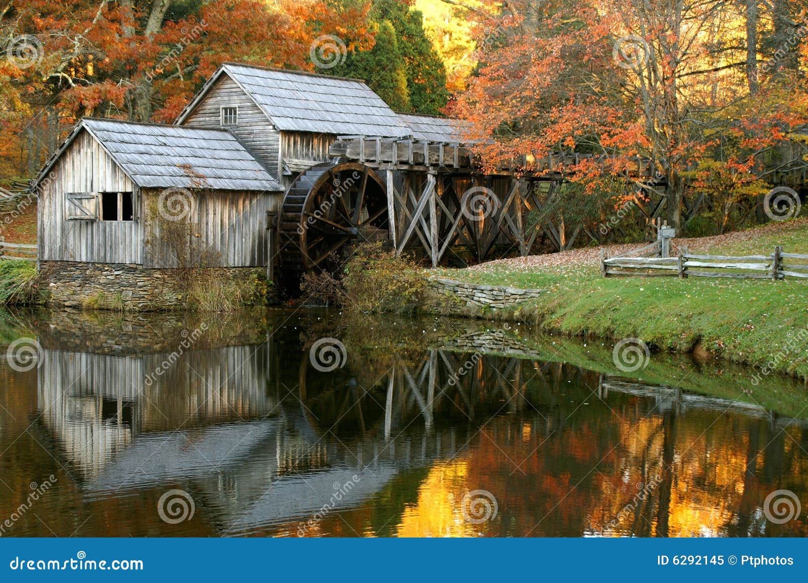 Mabry Mill, Blue Ridge Parkway, Virginia in Autumn Stock Image - Image ...
