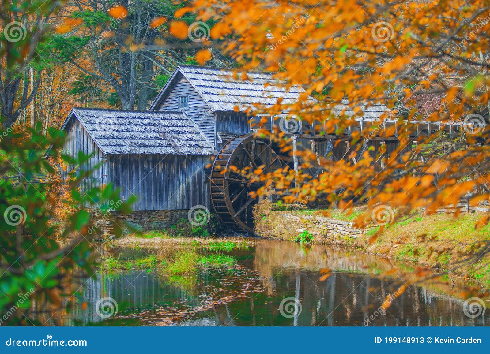 Mabry Mill in Virginia stock image. Image of fall, nature - 199148913