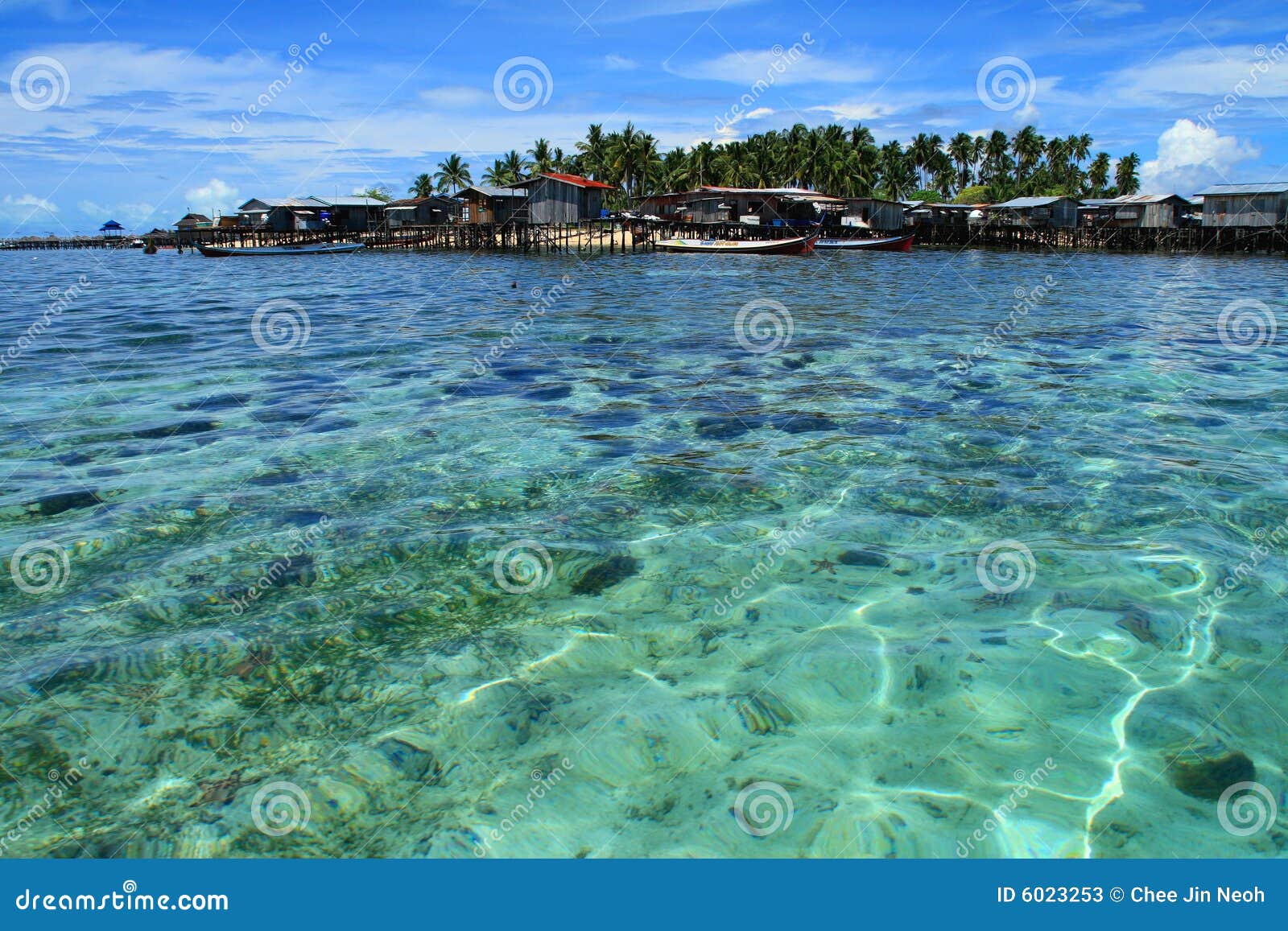 Mabul Island stock image. Image of seascape, ocean, scenery - 6023253