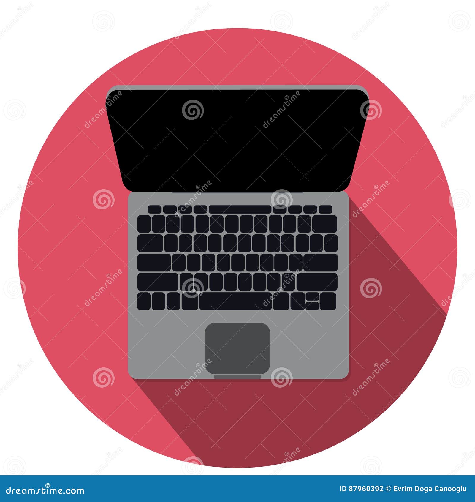 Mac book Flat laptop icon stock vector. Illustration of symbol - 87960392