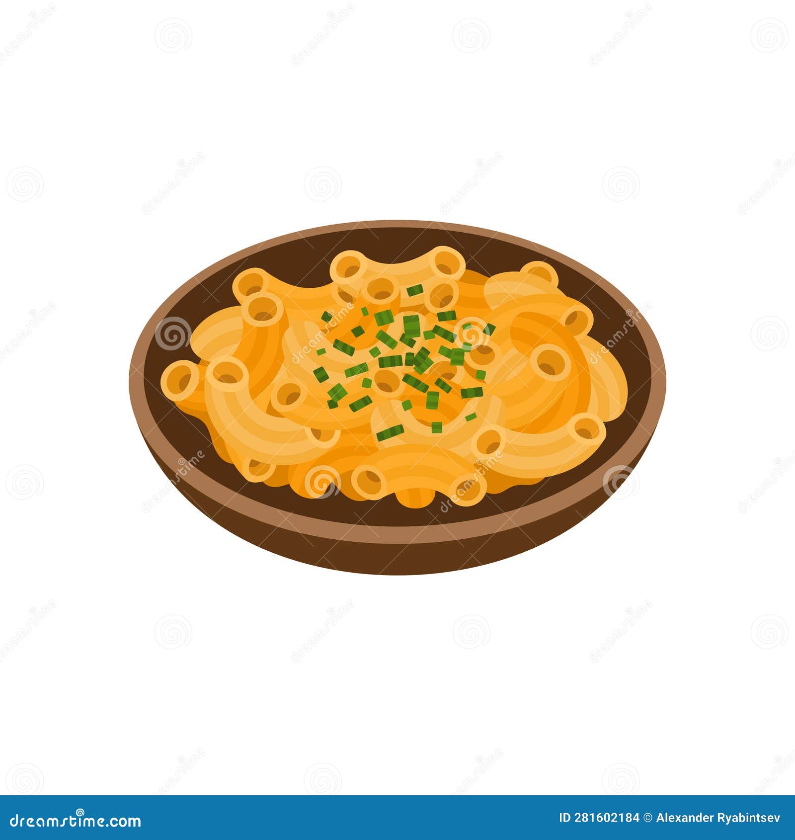 Mac and Cheese Vector Illustration. American Cuisine Dish. Stock Vector ...