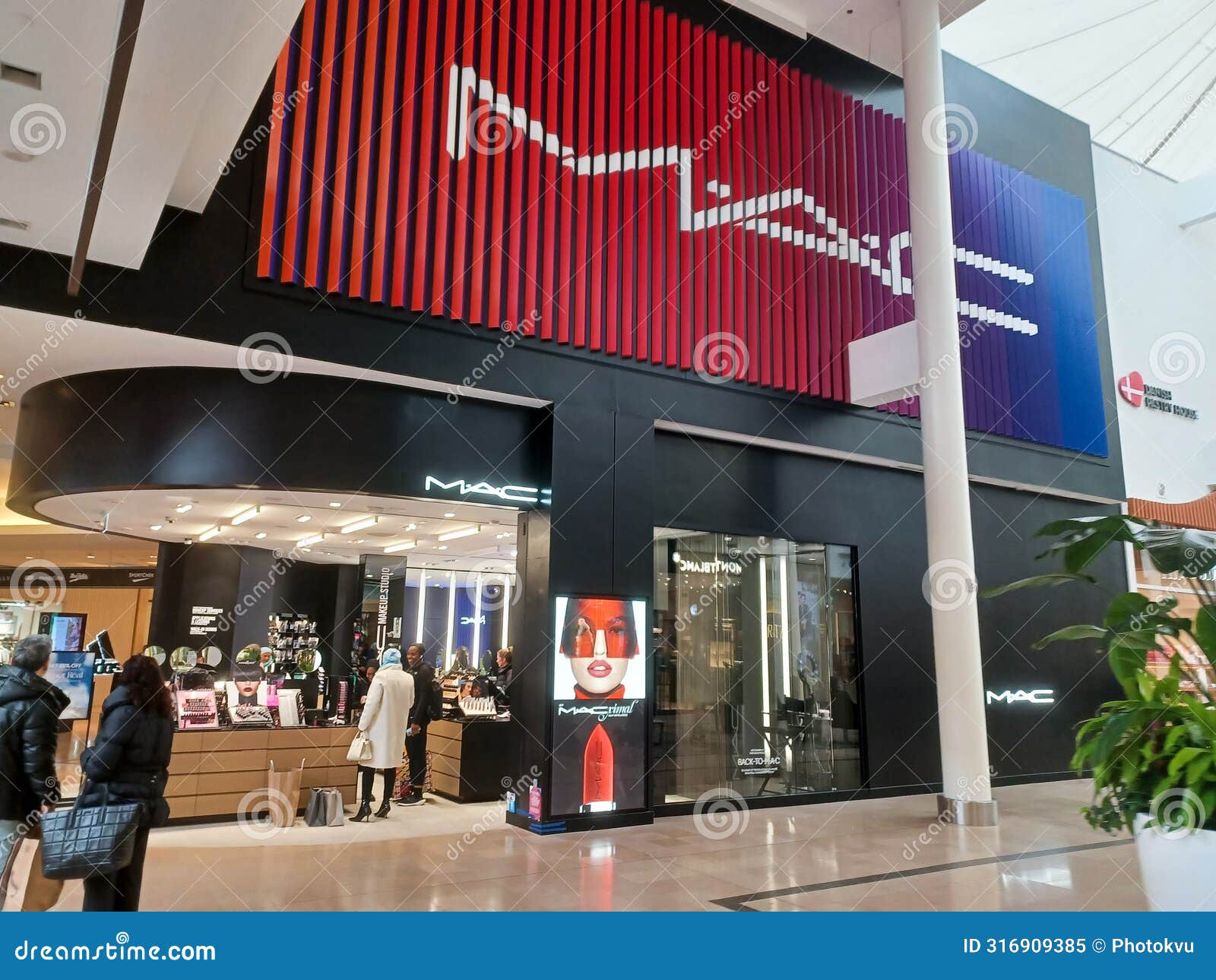 MAC cosmetics company logo editorial image. Image of emblem - 316909385