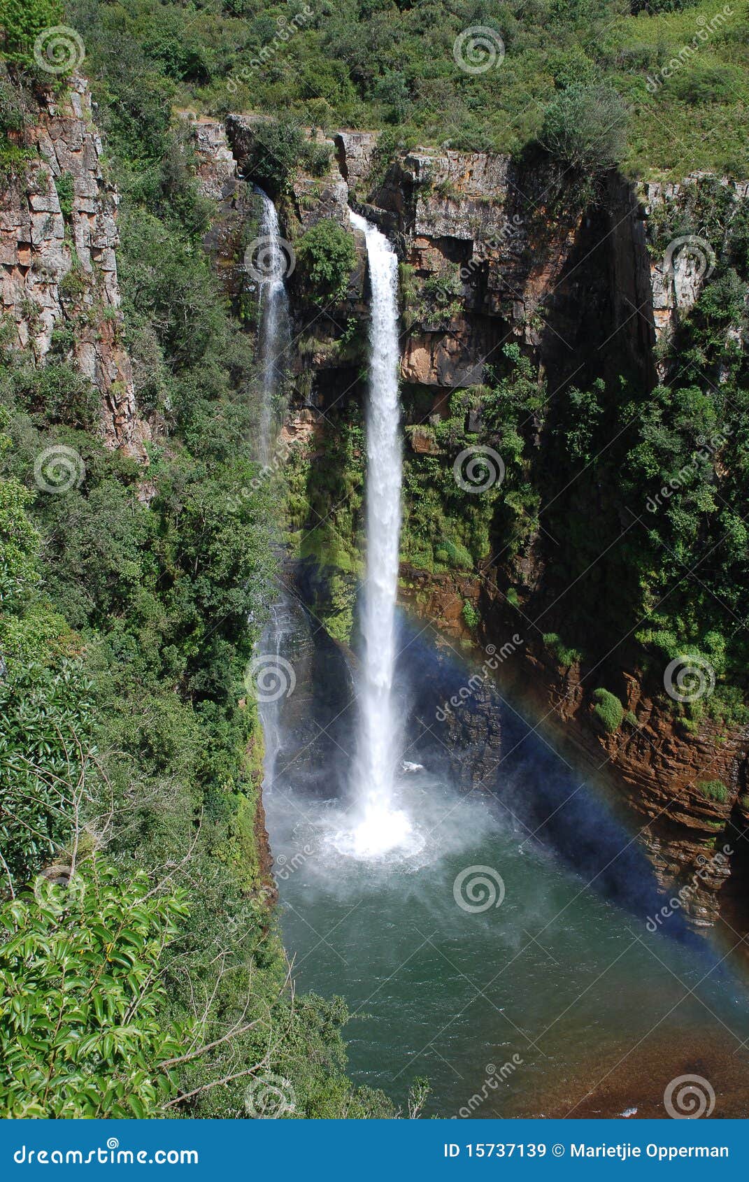 Mac Mac waterfall stock image. Image of africa, panoramic - 15737139