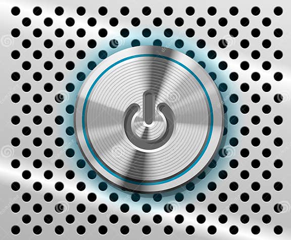 Mac Power Button stock vector. Illustration of silver - 22548085