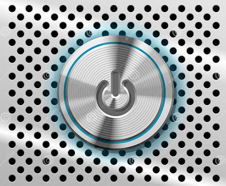 Mac Power Button stock vector. Illustration of silver - 22548085