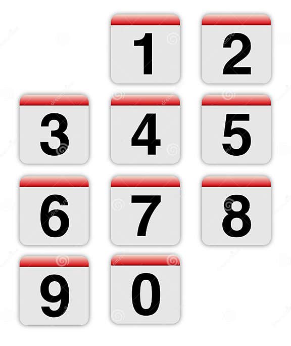 Mac style numbers stock vector. Illustration of book - 21696142