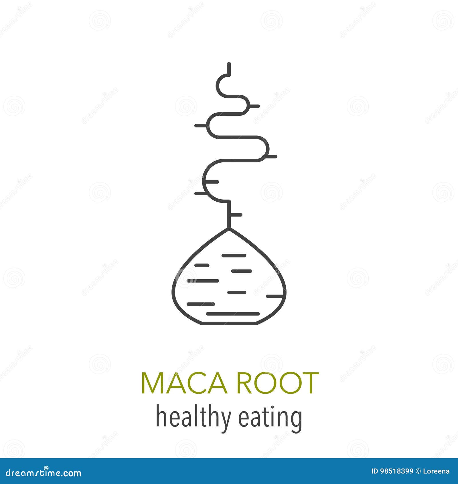 Maca Logo. Round Linear Logo Of Maca Superfood Cartoon Vector ...