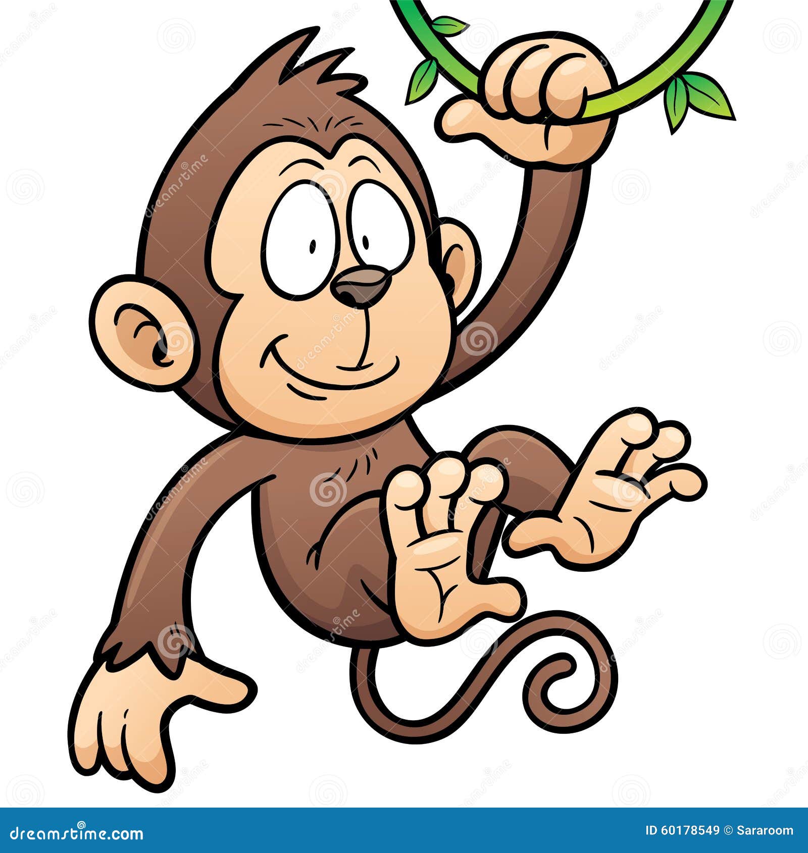 Macaco ilustração do vetor. Ilustração de divertimento - 60178549