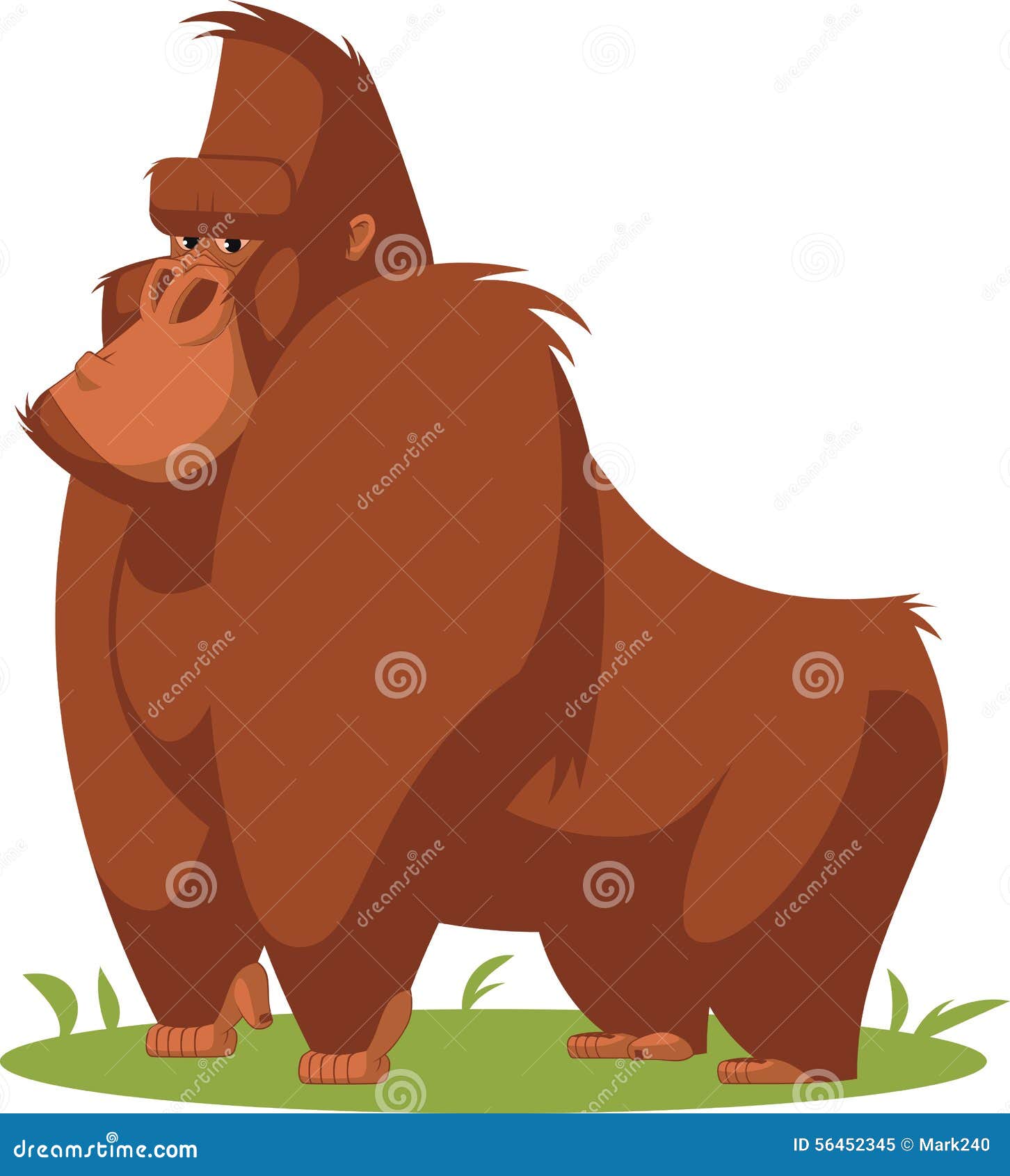 Macaco engraçado ilustração do vetor. Ilustração de grande - 56452345