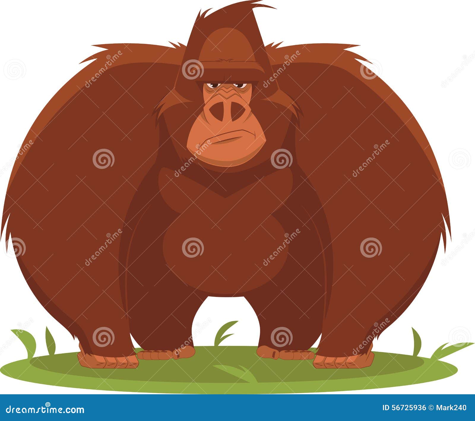 Macaco engraçado ilustração do vetor. Ilustração de gramado - 56725936