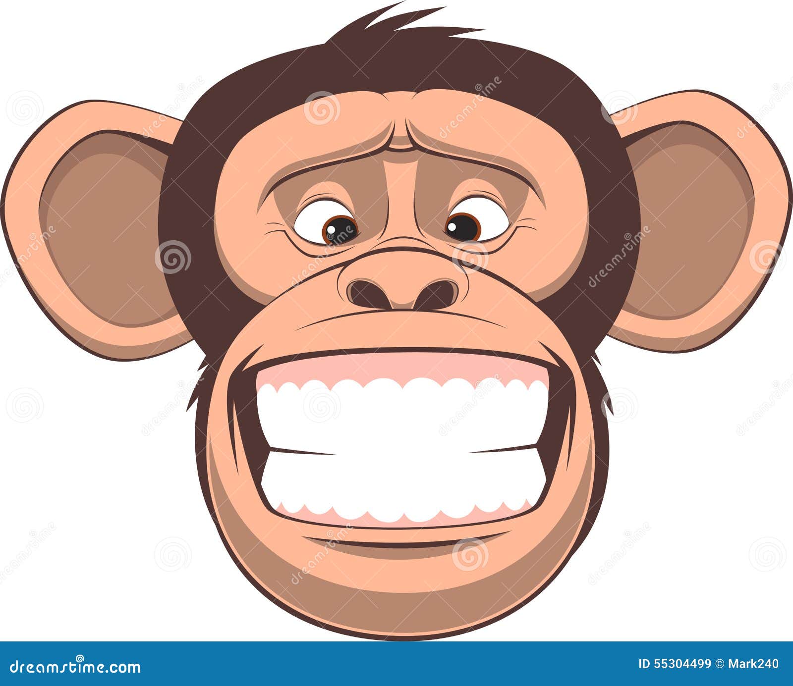 Macaco feliz ilustração do vetor. Ilustração de forte - 55304499
