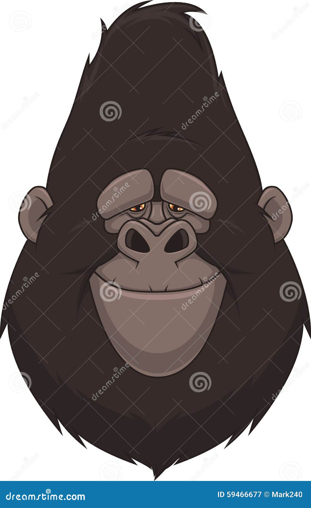 Macaco feliz ilustração do vetor. Ilustração de orangotano - 59466677