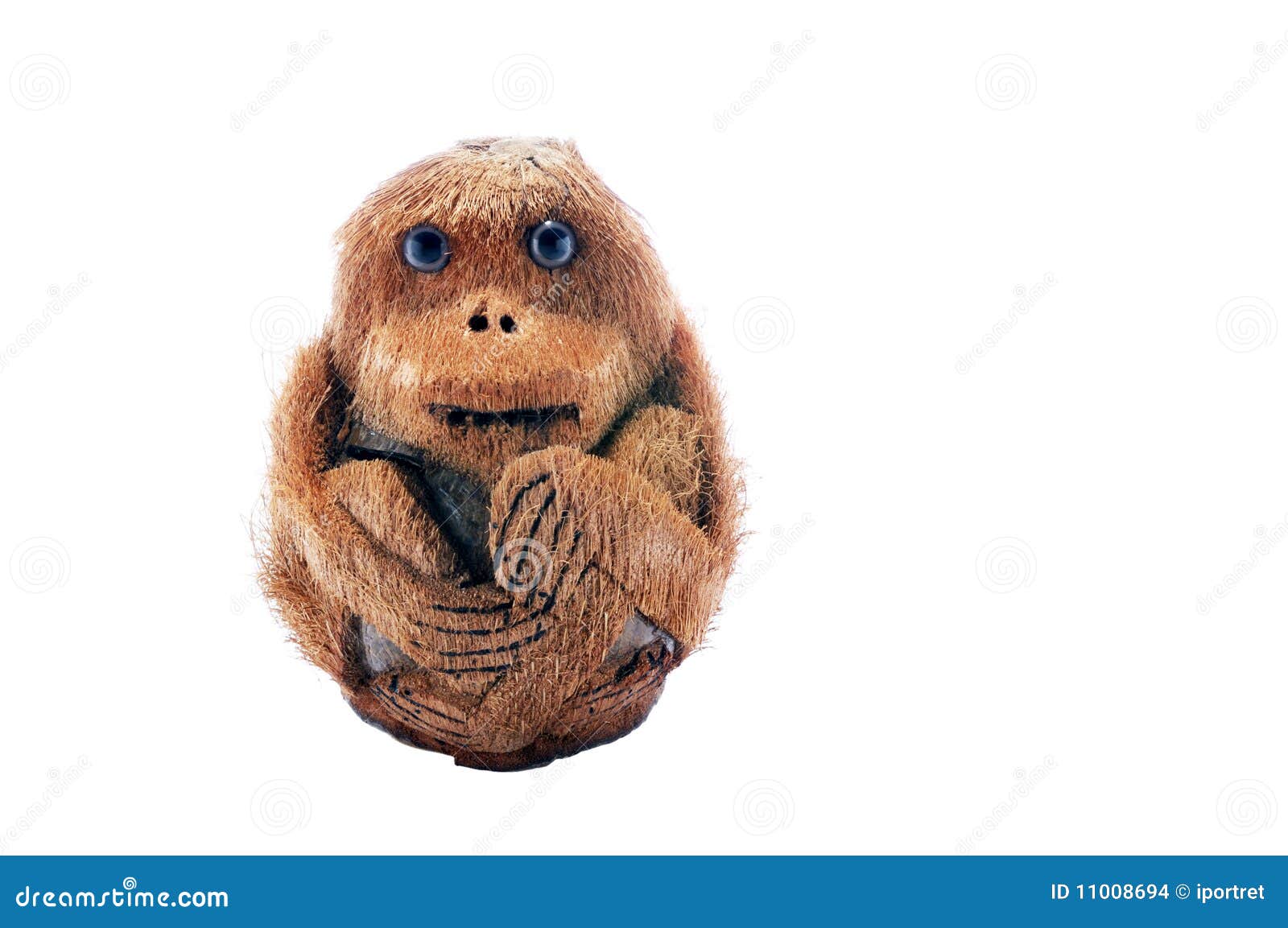 Macaco Handmade Do Coco Secado Foto de Stock - Imagem de handiwork ...