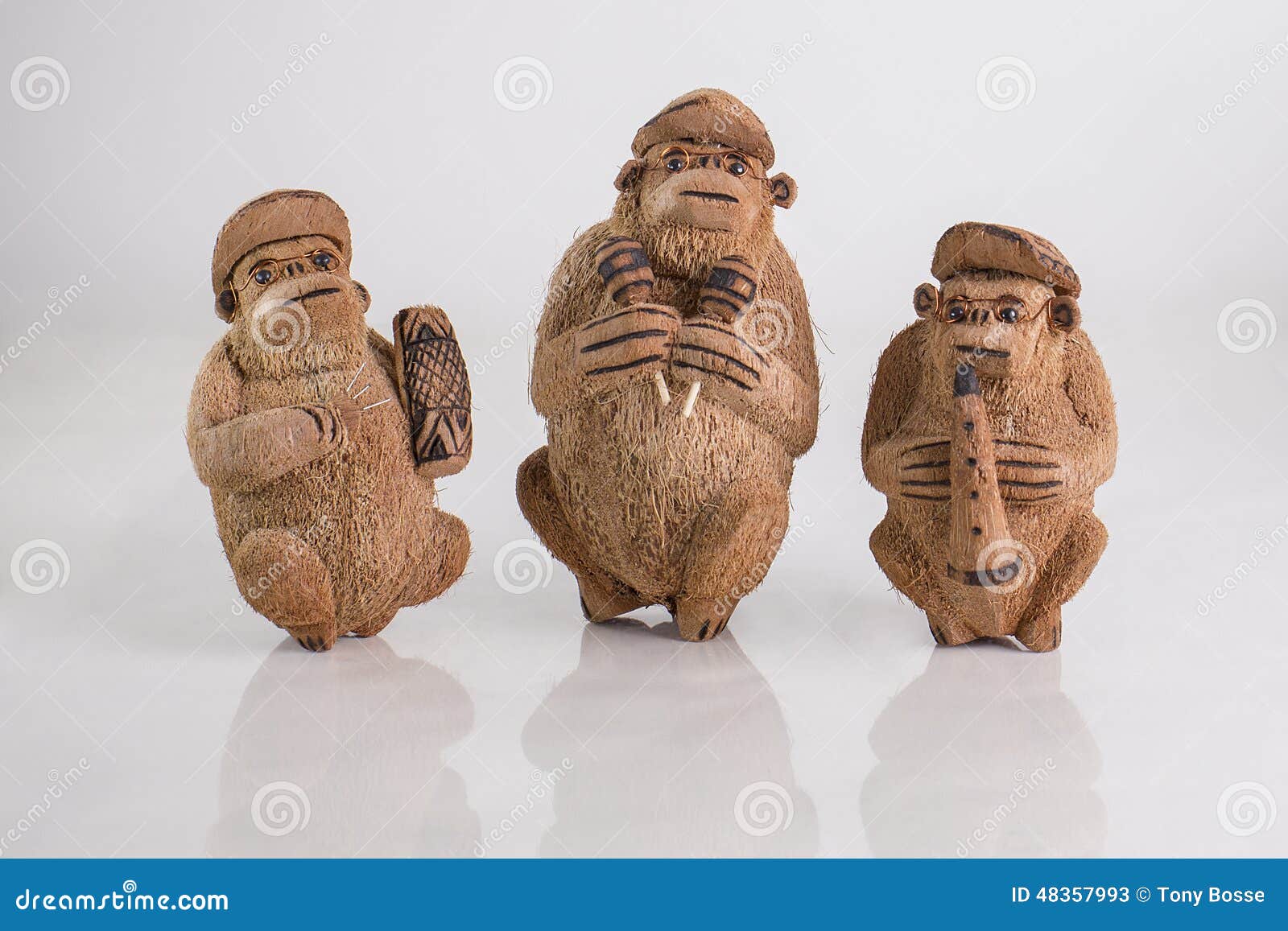 Macacos do coco imagem de stock. Imagem de arte, creativo - 48357993