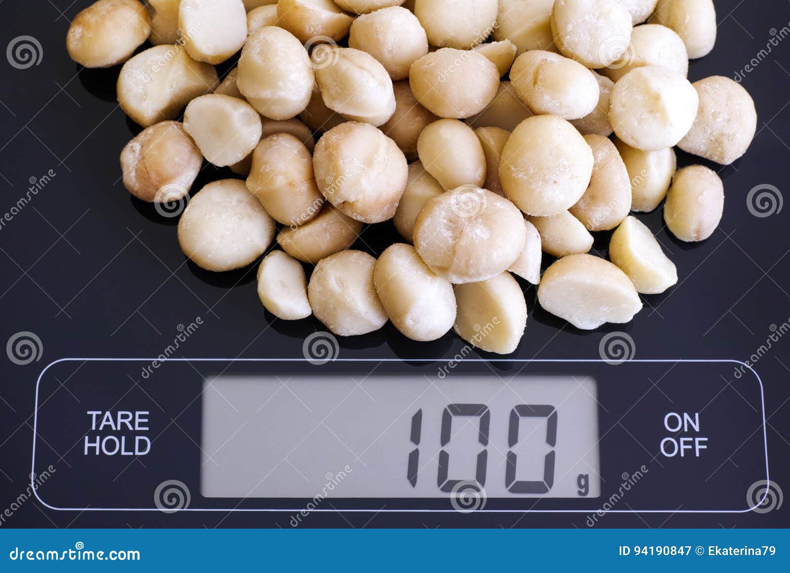 Macadamia Nuts on Digital Scale Stock Image - Image of kitchen, food ...