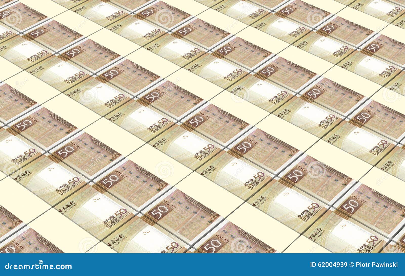 Macanese Money. Macanese Pataca Banknotes. 10 MOP Patacas Bills Royalty ...