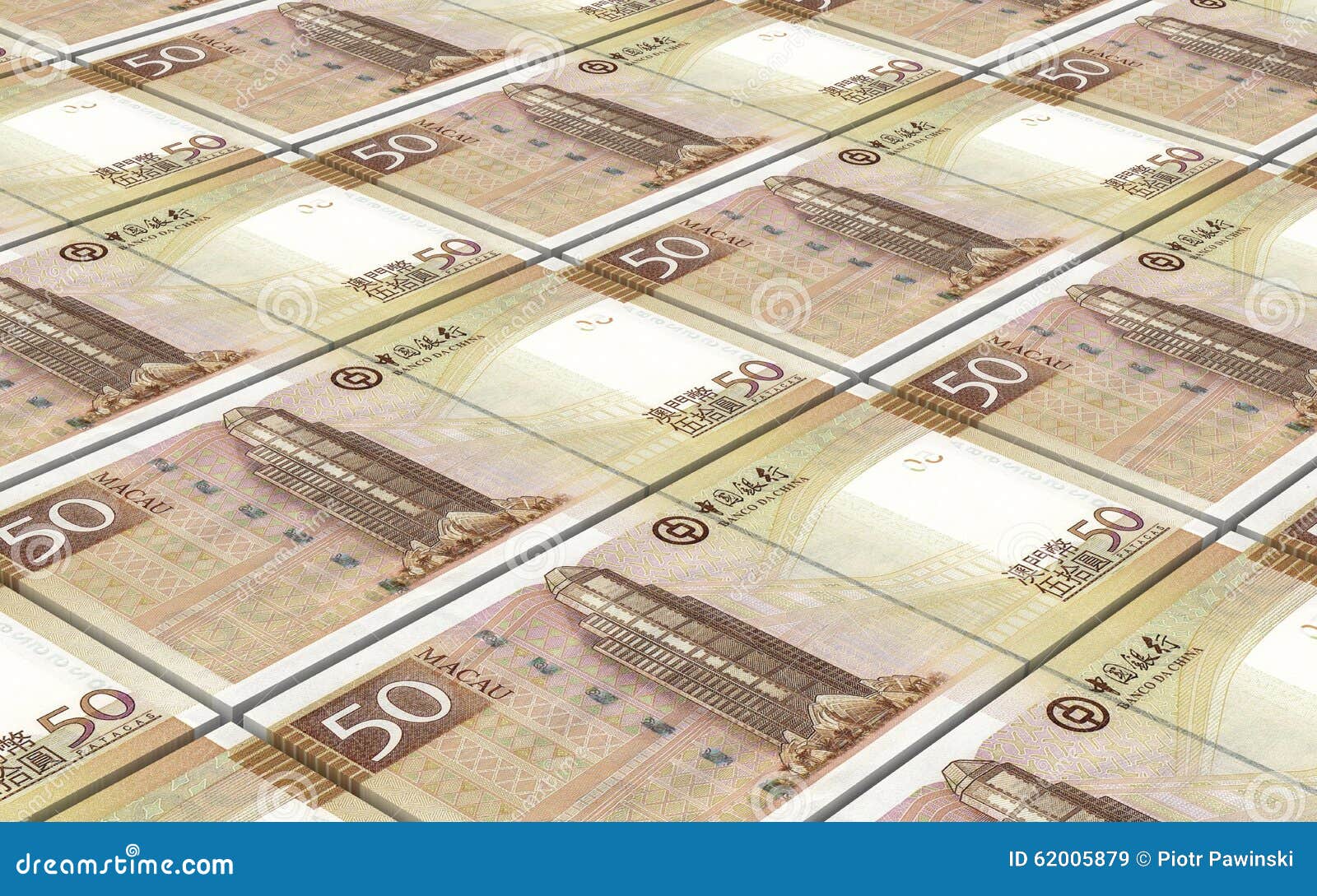 Macanese Money. Macanese Pataca Banknotes. 10 MOP Patacas Bills Stock ...