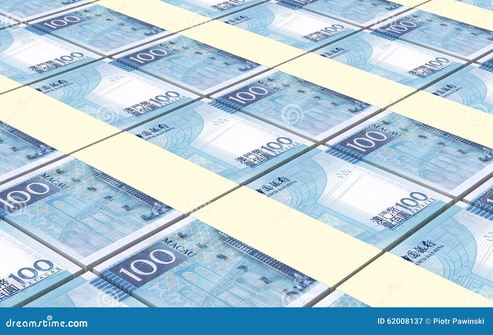 Macanese Money. Macanese Pataca Banknotes. 10 MOP Patacas Bills Stock ...