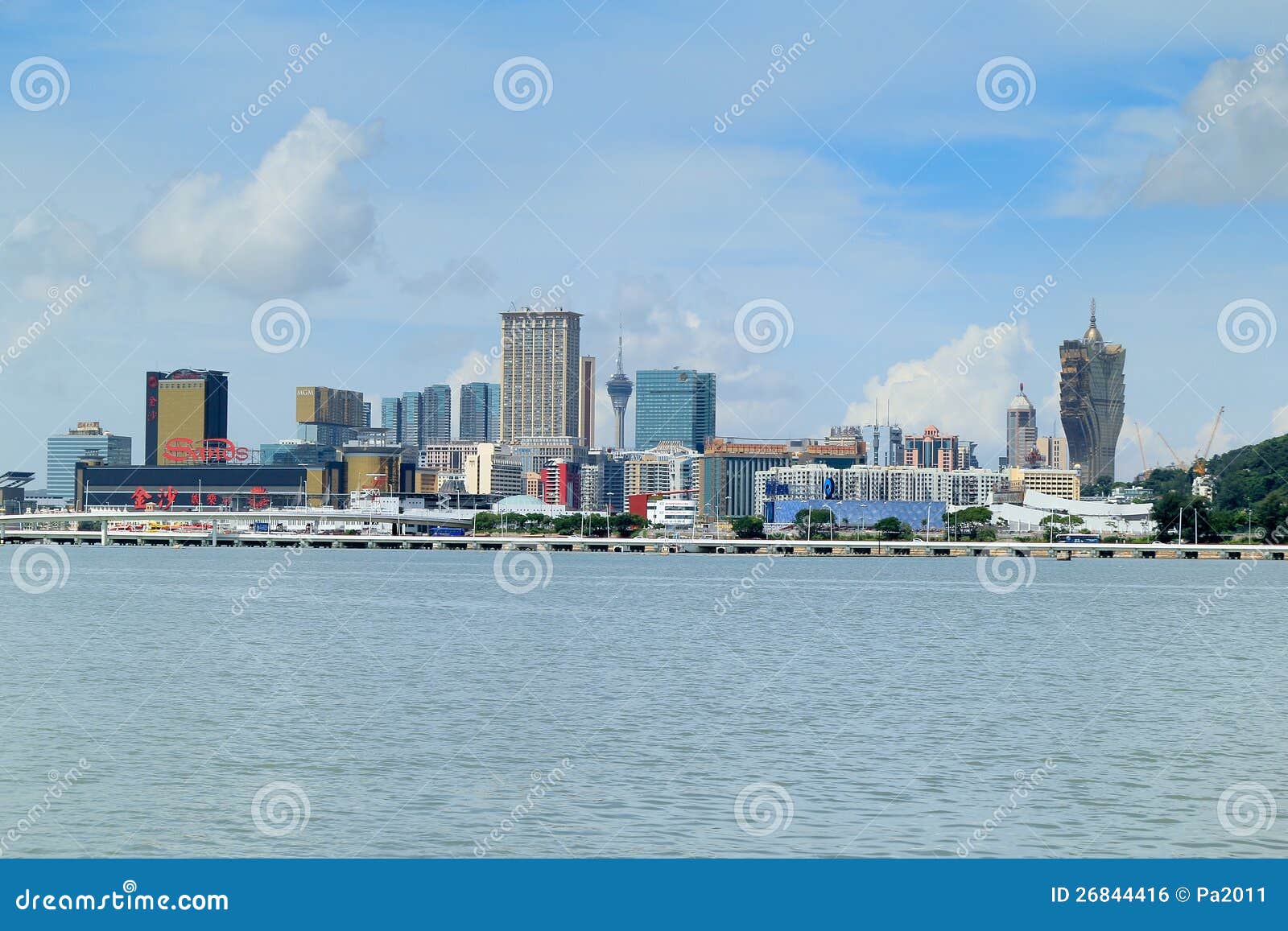 Macao city skyline editorial photo. Image of gambling - 26844416