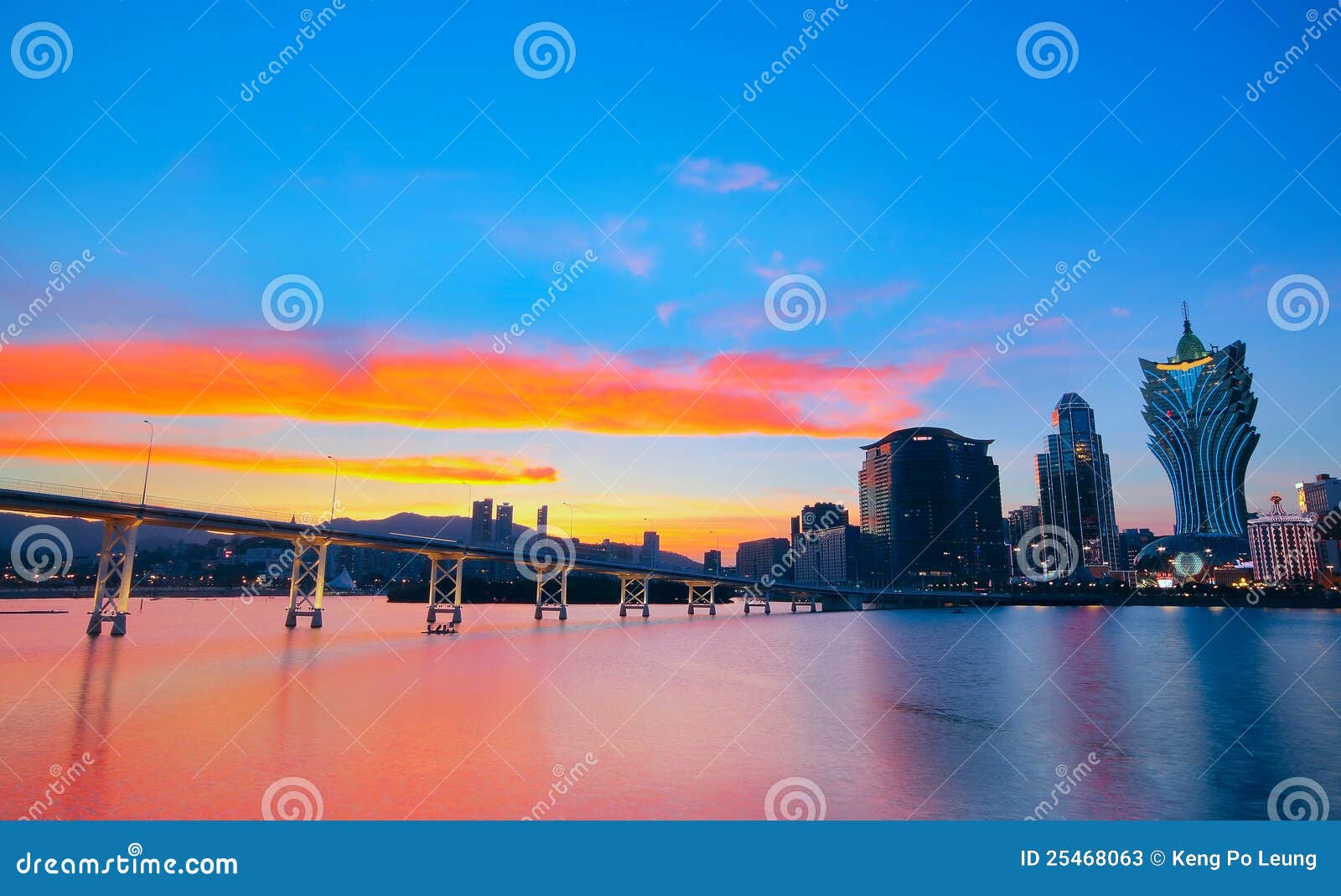 Macao Cityscape with Famous Landmark Stock Image - Image of brown ...