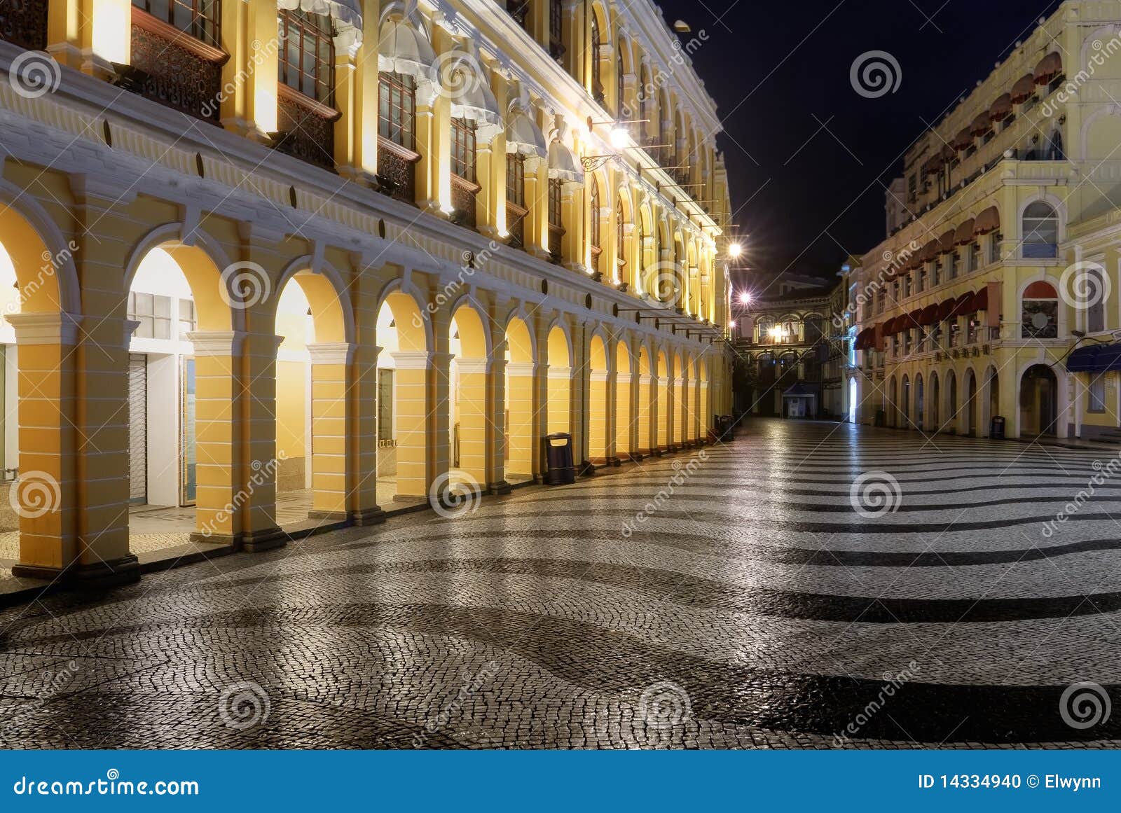 Macao Landmark - Senado Square Stock Photo - Image of alley, calm: 14334940