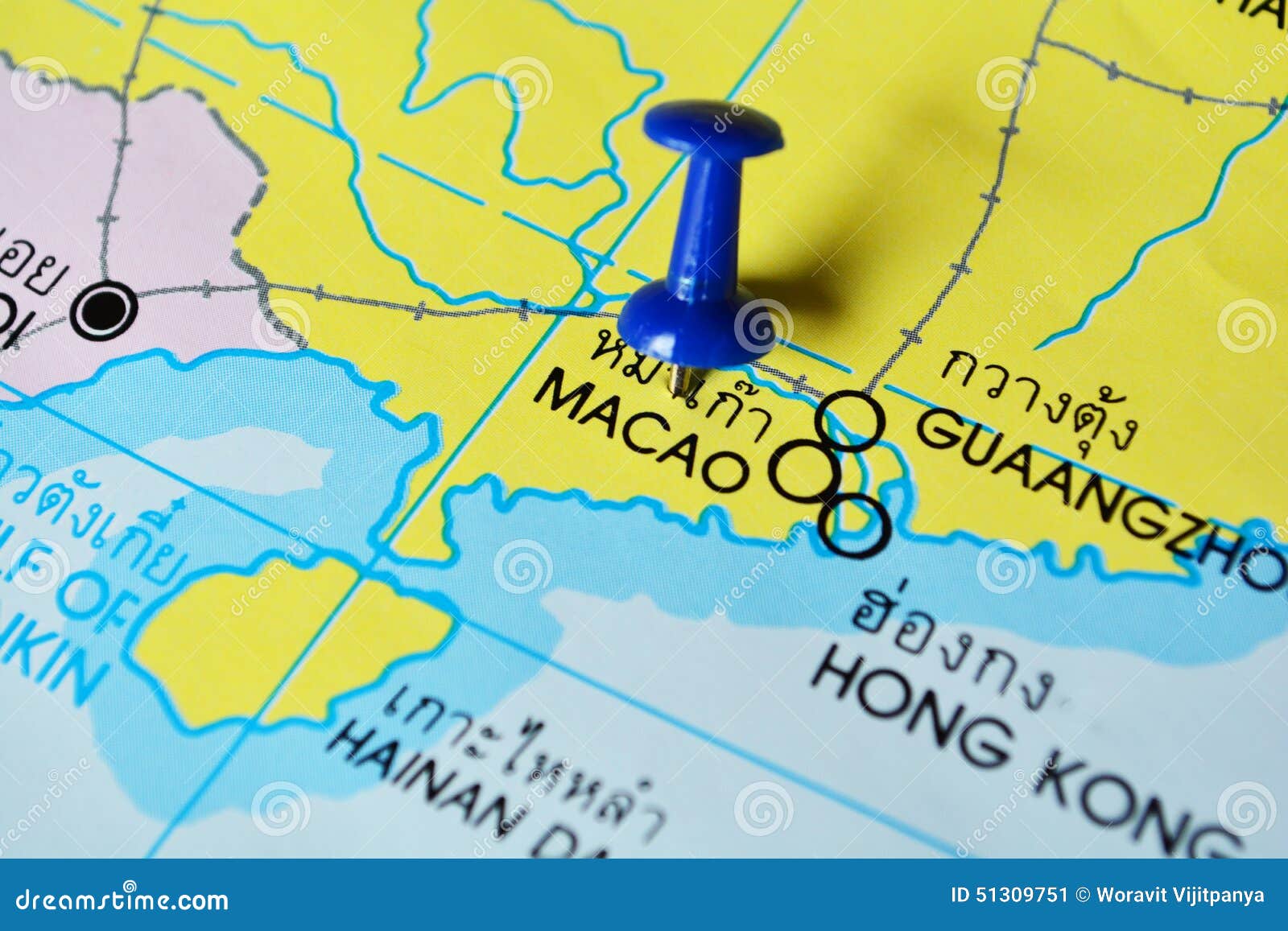 Macao map stock image. Image of background, country, north - 51309751