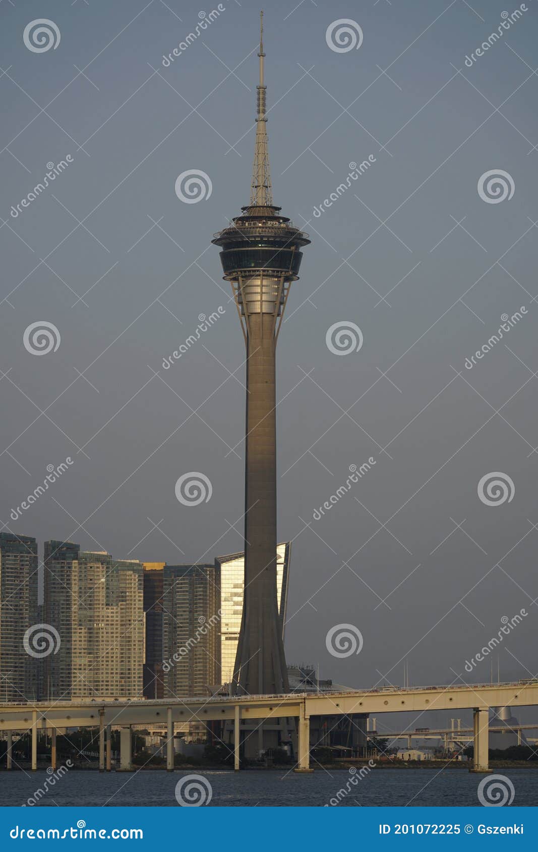Macao Tower Is Under The Sunset. Royalty-Free Stock Photography ...
