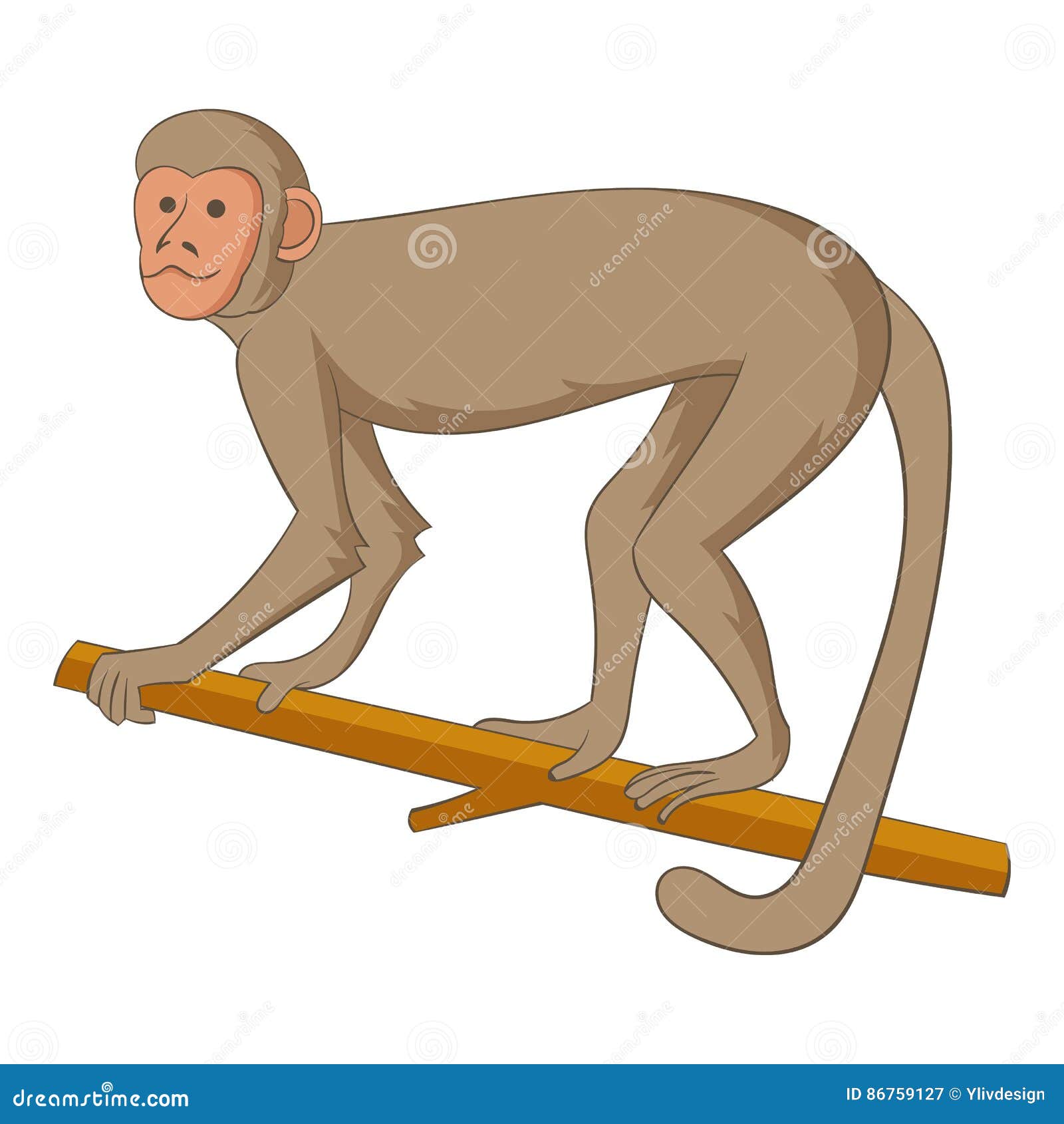 Macaque Icon, Cartoon Style Stock Vector - Illustration of expression ...