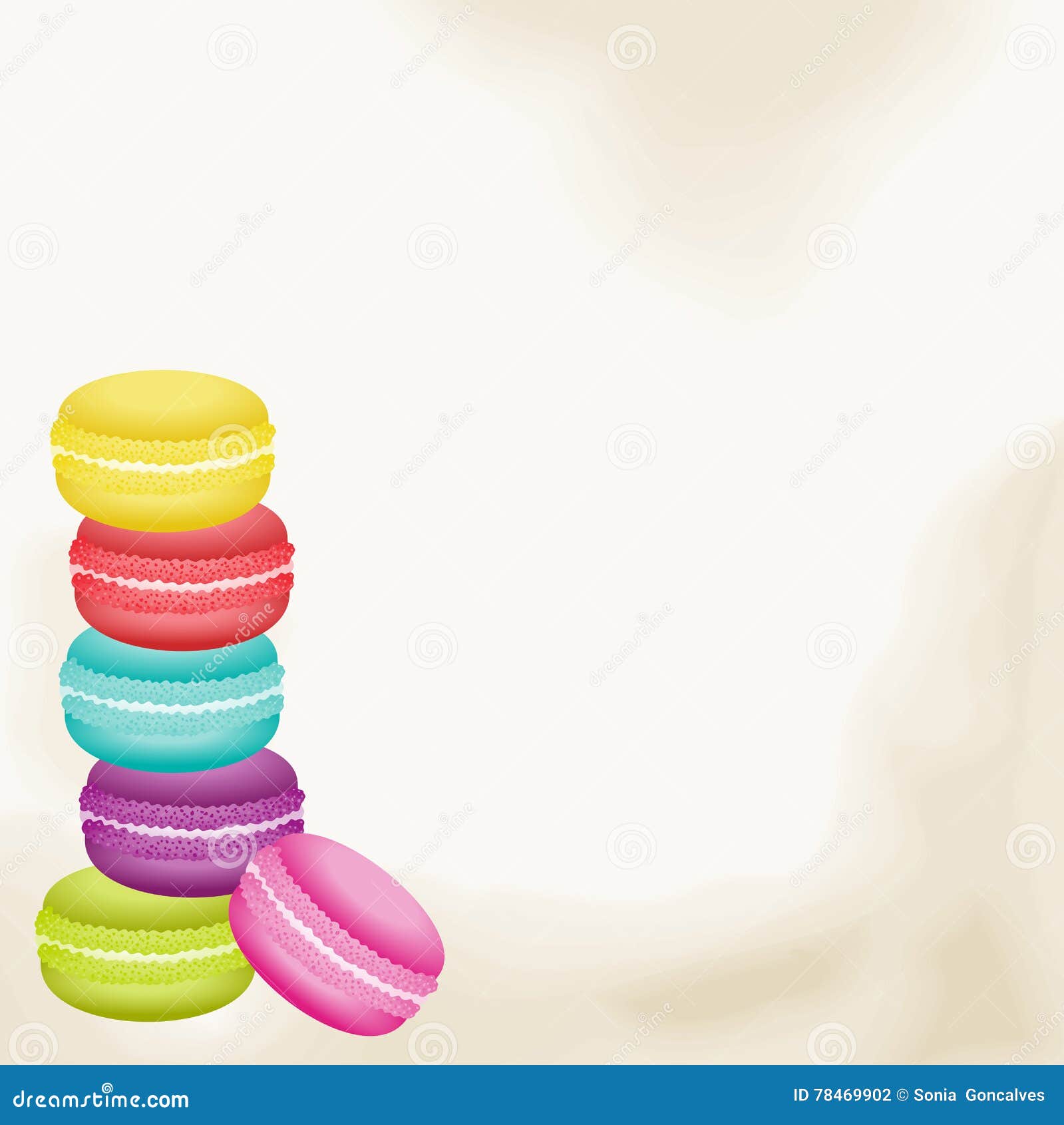 Macaron Background Design stock vector. Illustration of layout - 78469902