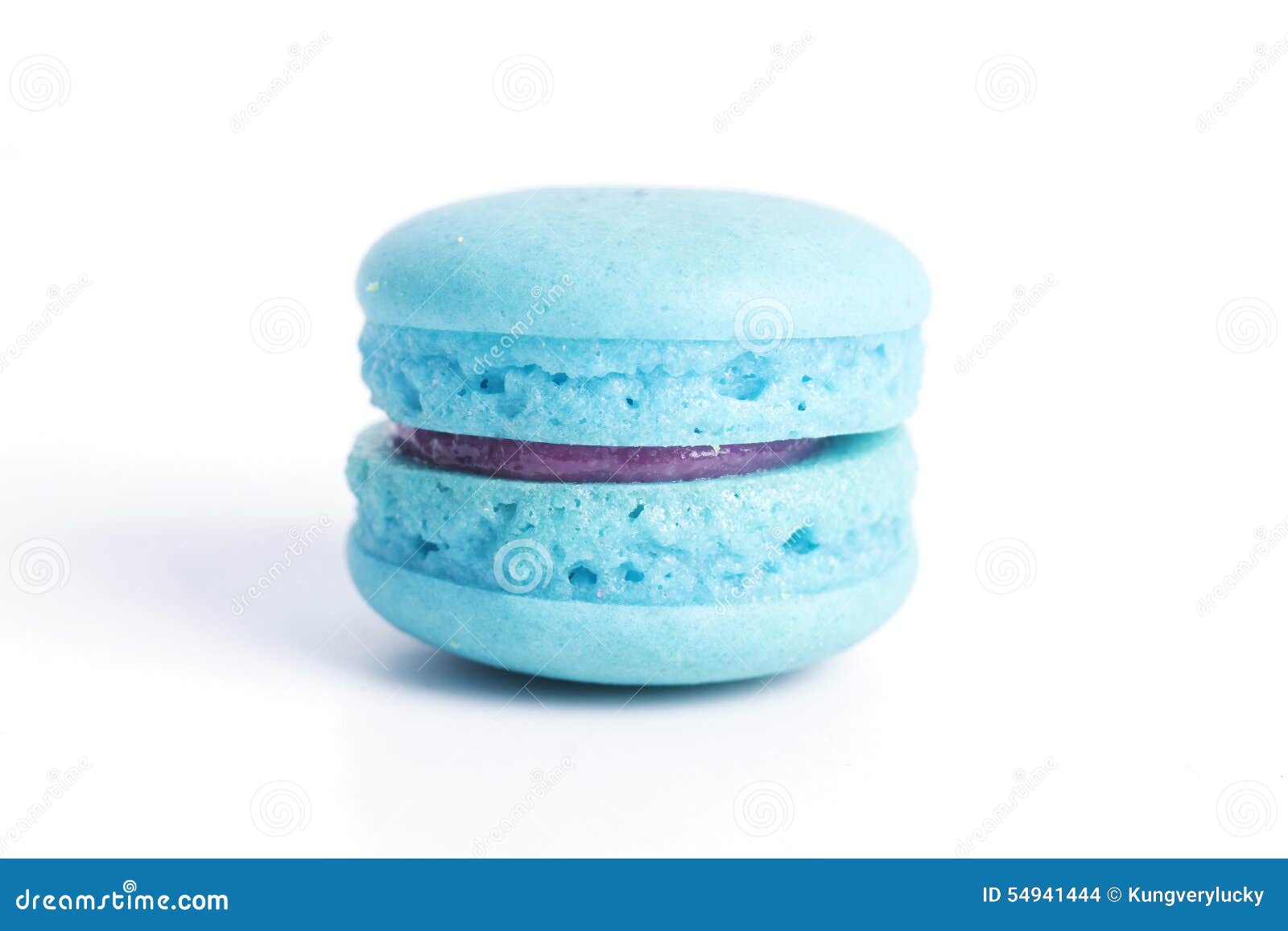 Macaron bleu photo stock. Image du fermer, confiserie - 54941444