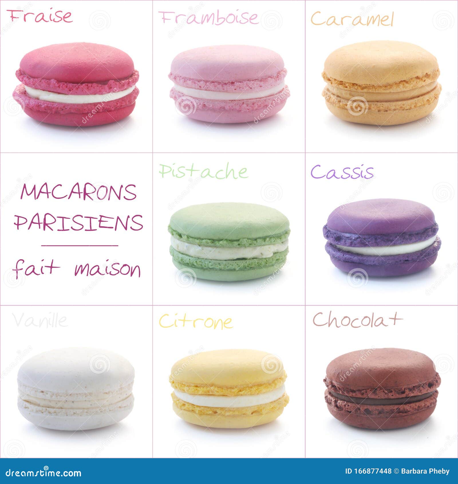 Macaron Collage stock photo. Image of choclate, french - 166877448