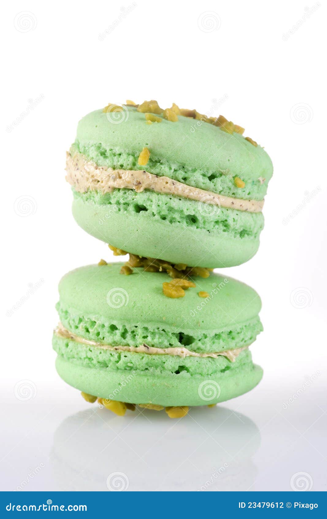 Macaron green stock photo. Image of pistachio, confectionery - 23479612