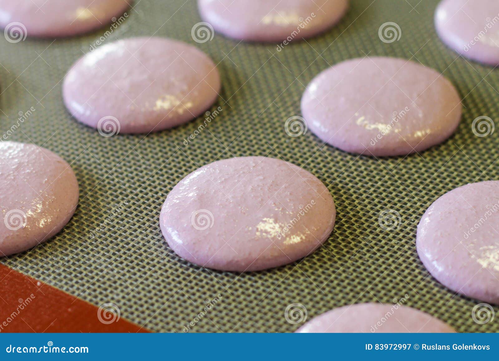Macaron Mixture on the Tray Stock Image - Image of macaroons, homemade ...