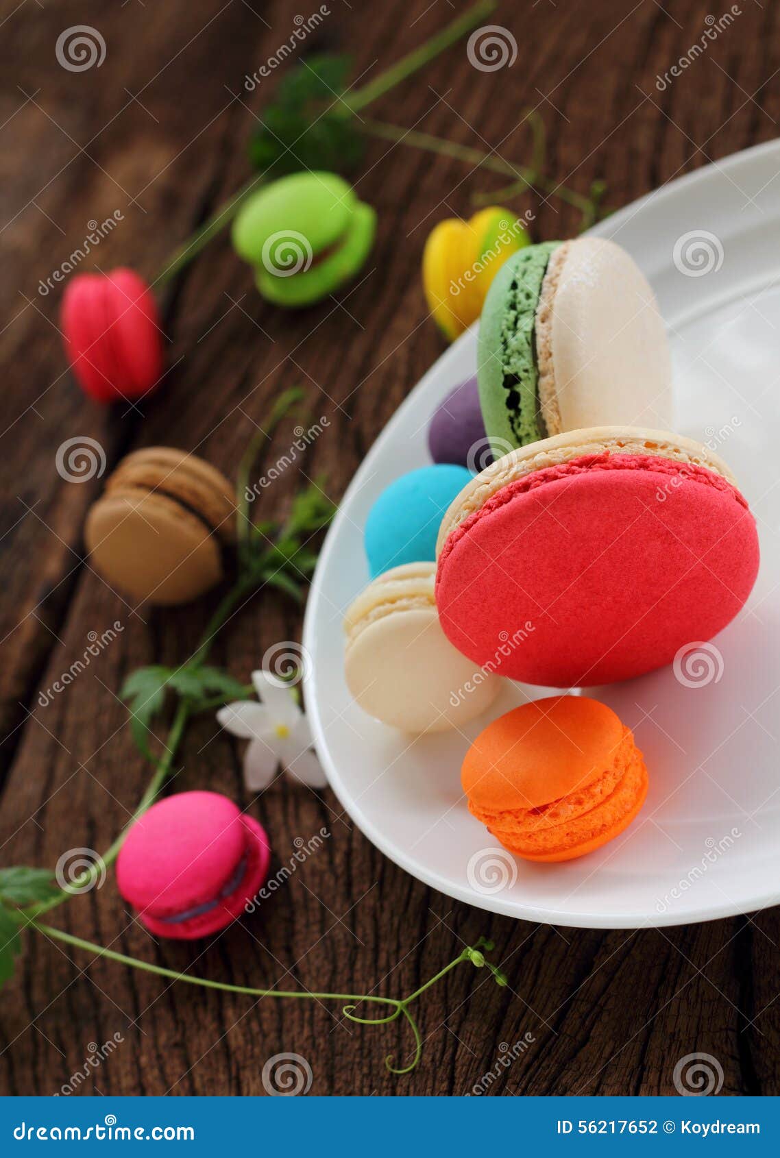 Macaron multi color. stock photo. Image of food, blackground - 56217652