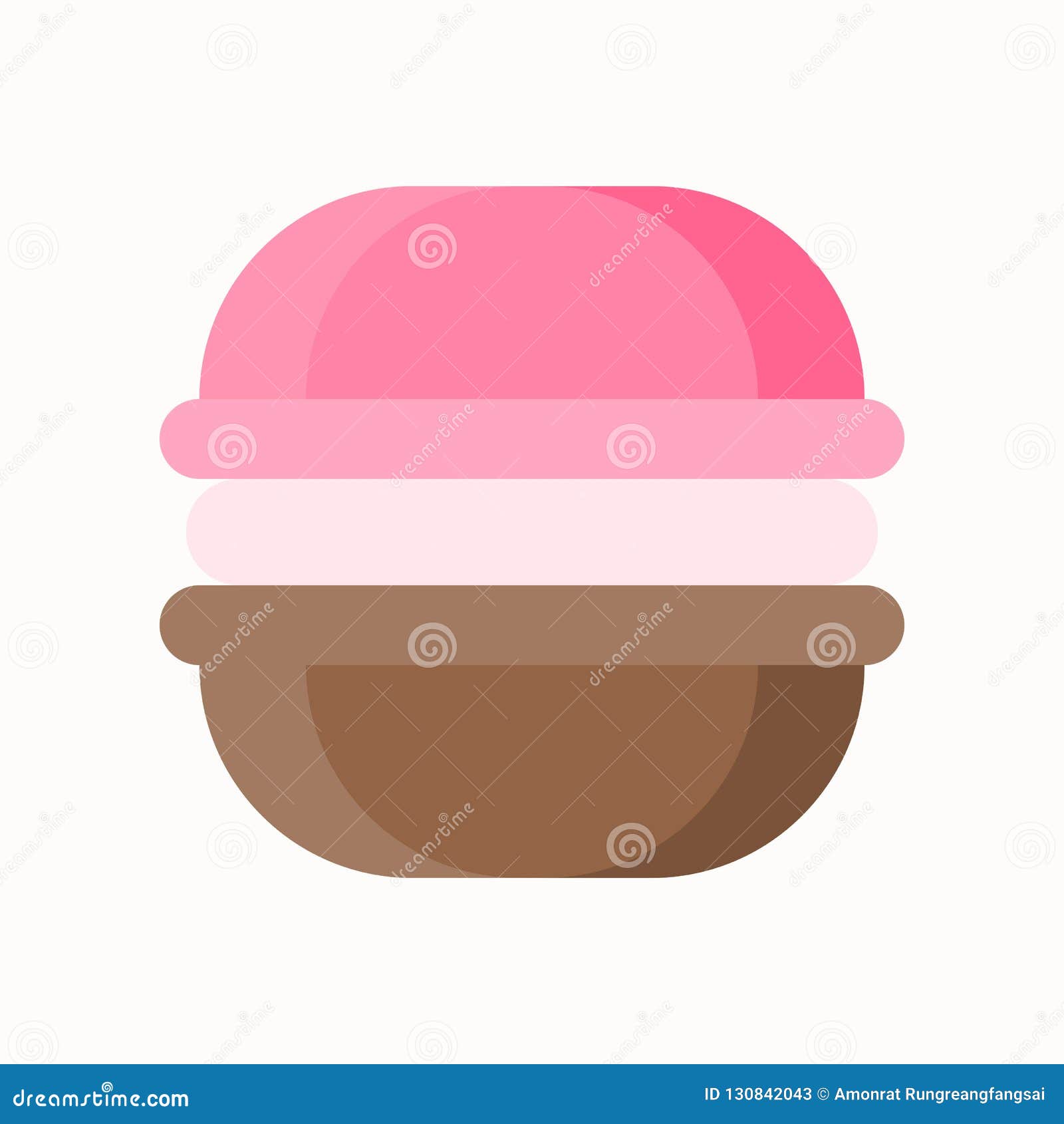 Macaron, Pastry and Bakery Flat Icon Set Stock Vector - Illustration of ...